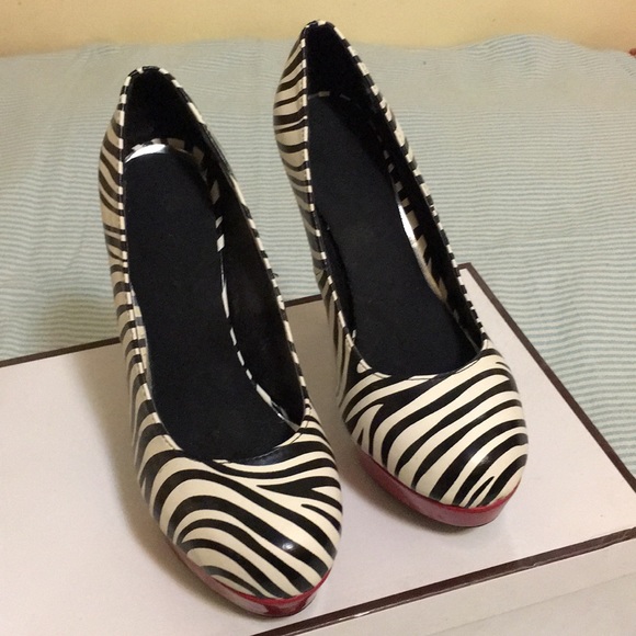 Shoes | Zebra Print Platform High Heels Shoes | Poshmark